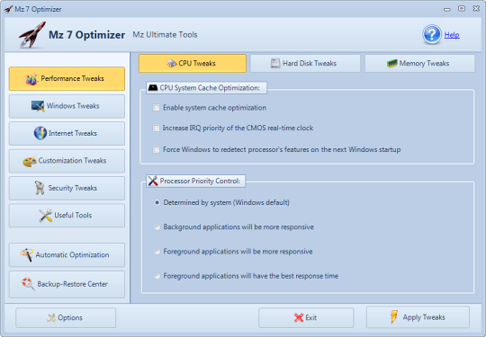 Mz 7 Optimizer: The ultimate Windows 7 customization tool